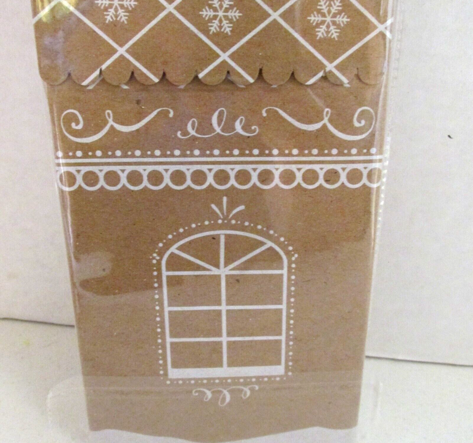 Kraft Paper Gingerbread House Christmas Gift Boxes Set 6 w Gift Tags ...