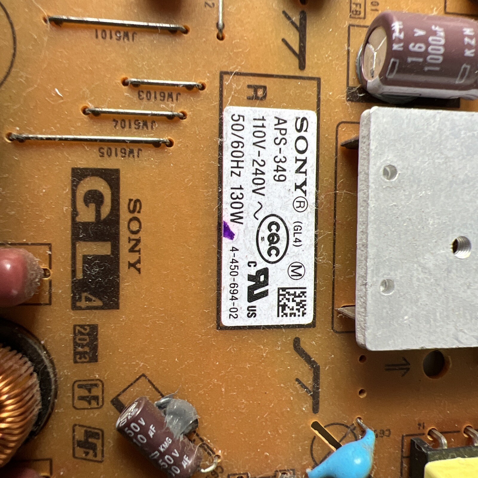 SONY KDL-40R450A POWER SUPPLY APS-349 1-888-121-11 TESTED for sale ...