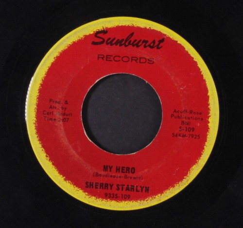 SHERRY STARLYN: blue lights / my hero SUNBURST 7" Single 45 RPM | eBay