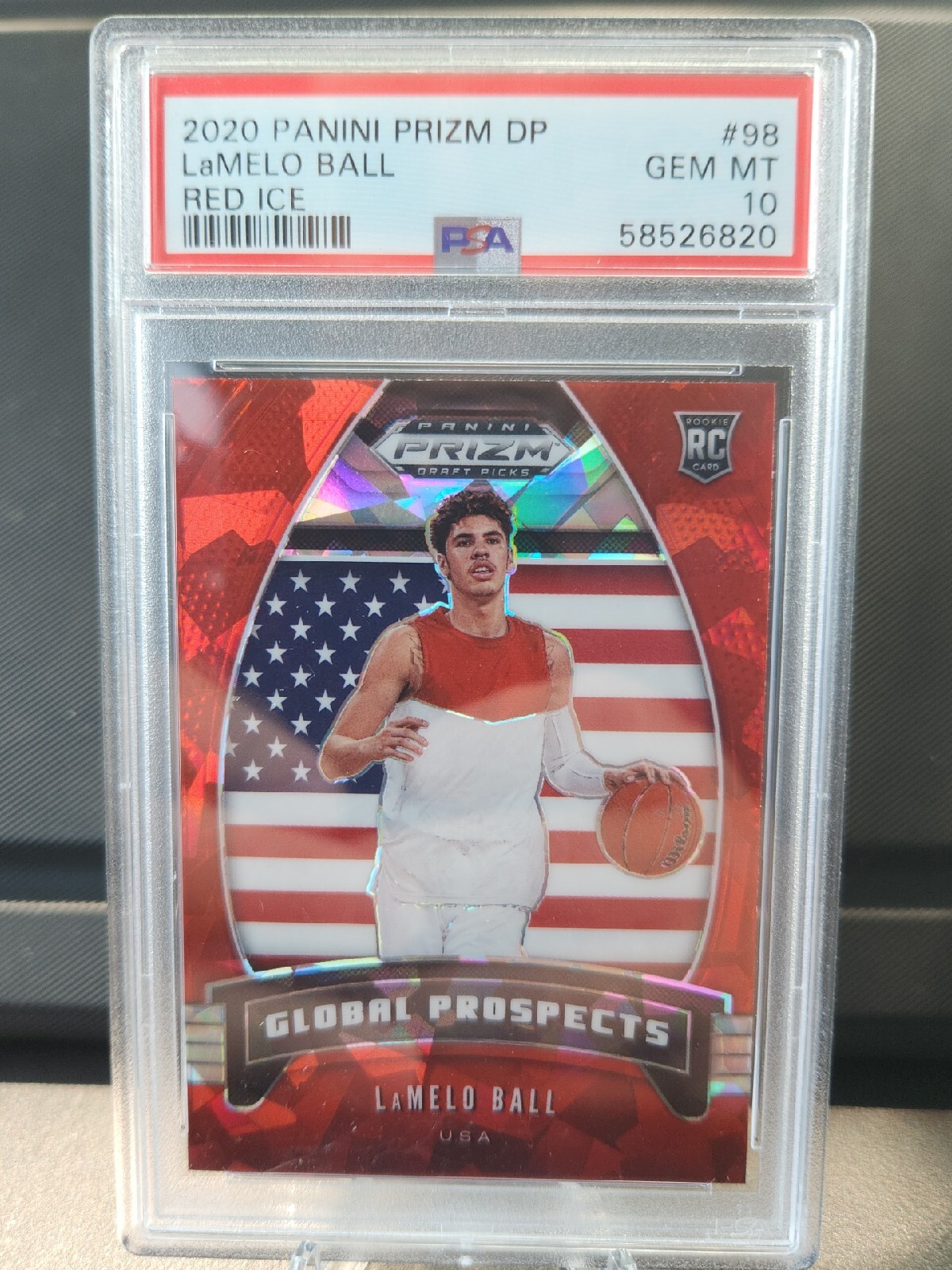 PSA 10 GEM 💎MINT 2020 PANINI PRIZM DP #98 LaMelo Ball RED ICE PRIZM 🔥 ...