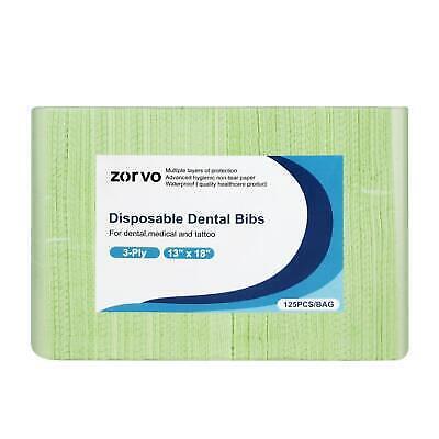 125 Waterproof Disposable Dental Paper Bibs 3-Ply 13x18 Ideal for | eBay