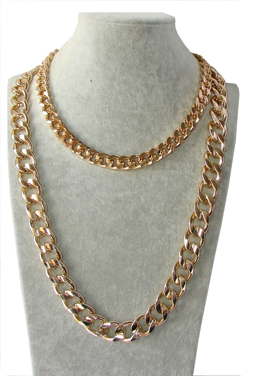 Rapper leggera Collana catena UOMO o donna Oro ,Argento in Alluminio | eBay