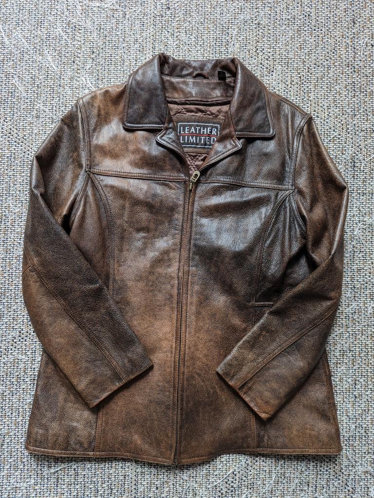 vintage PATINA broke-in LEATHER motorcycle jacket L b… - Gem