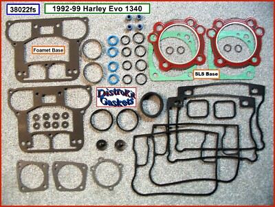 Top End Rebuild Gasket Kit 92-99 Evo 1340 Beaded Head SLS base Gaskets ...
