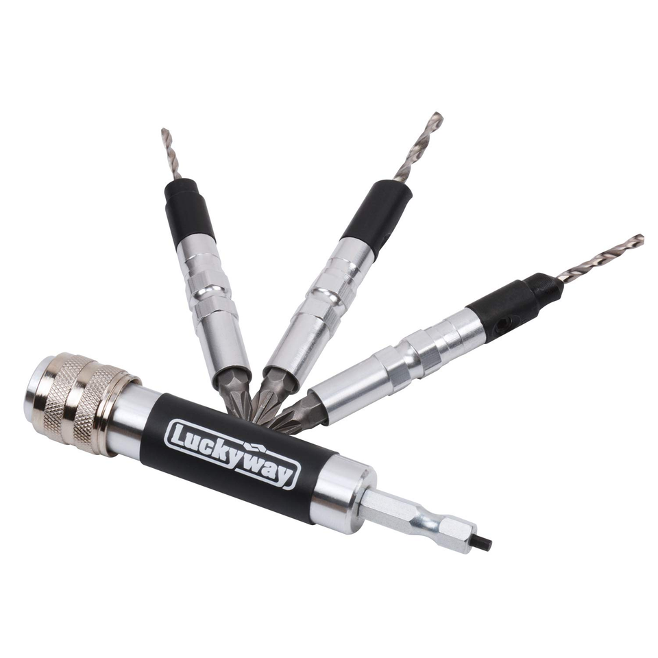 4-Piece Quick Change Drill and Drive Set,#6,#8,#10Countersink Drill Bit ...