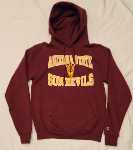 Champion Arizona State Sun Devils Pullover Maroon Hoodie Unisex Small ...