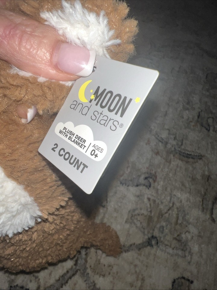Moon and Stars Plush Deer with Blanket Moon & Stars Baby Snuggle Buddy ...