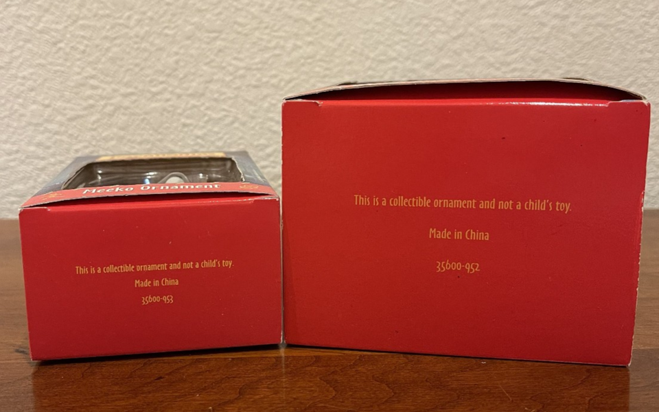 1995 Disney Pocahontas Meeko Christmas Tree Ornaments Grolier First ...