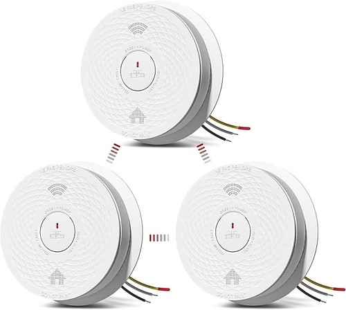 3 PACK SITERWELL battery powered Smoke Alarm/Carbon Monoxide Detector with voice | eBay