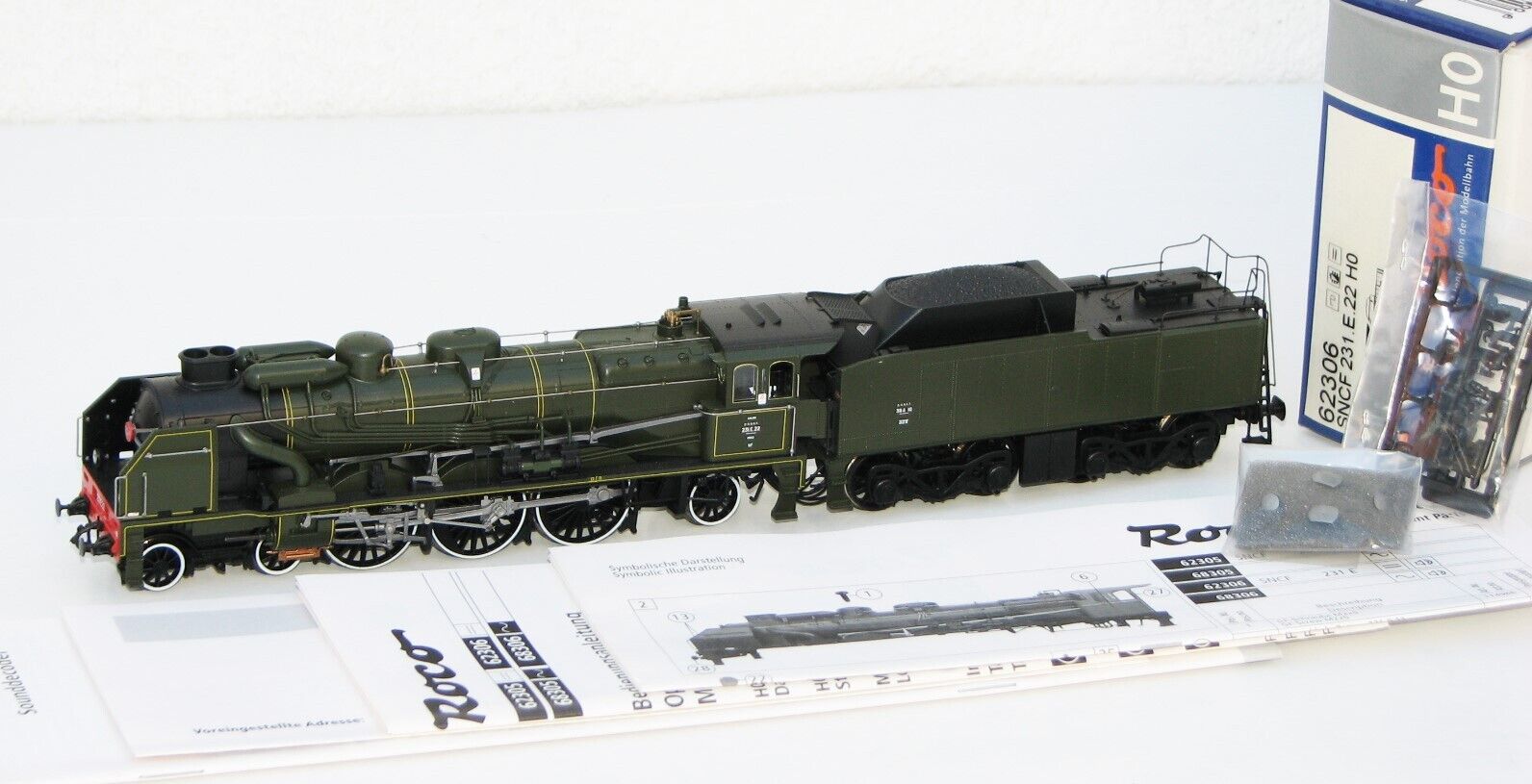 Roco H0 62306 Dampflok Serie 231 E der SNCF "DCC Digital + Sound" - TOP ...