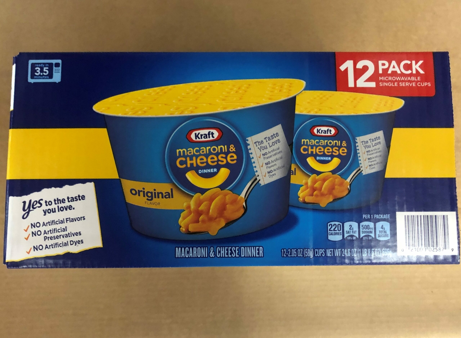 12 Kraft Easy Mac Macaroni & Cheese Cups 2.05 oz Cheesiest ...