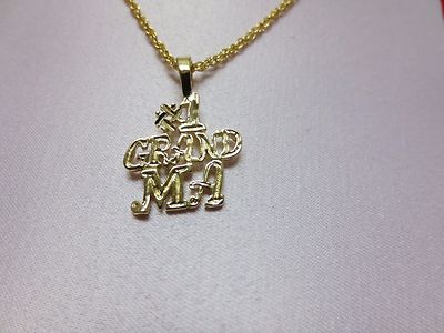 14 KT GOLD PLATED #1 GRANDMA CHARM & ROPE CHAIN SET-2110 | eBay