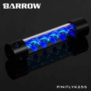 Barrow T-Virus Acrylic Blue Helix Watercooling Reservoir 255mm - Black ...