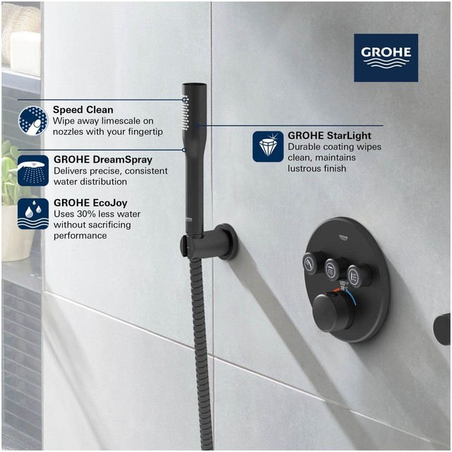 GROHE 26466000 Euphoria Cosmopolitan Stick Hand Shower With Single ...