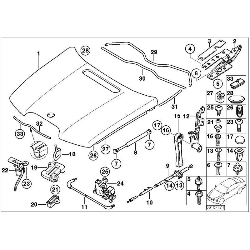 Original BMW 51237186508 - Fanghaken Frontklappe 7er | eBay.de