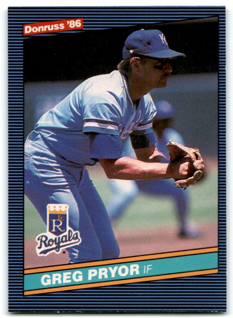 1986 Donruss Greg Pryor Kansas City Royals #344 | eBay