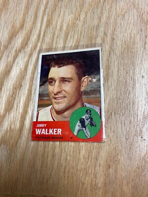 1963 Topps Baseball Jerry Walker Cleveland Indians Card #413 | eBay
