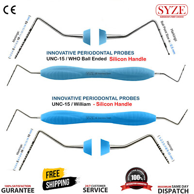 Dental Periodontal Probe UNC 15/Who + Williams Hygienist Measure Depth ...