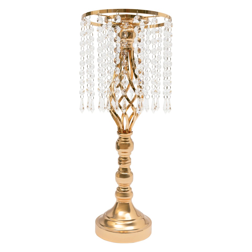 10 Pcs 19.3 inches Tall Crystal Flower Stand Wedding Flower Vase for ...