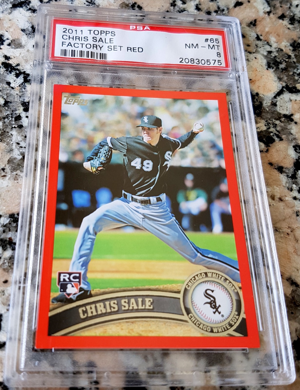 CHRIS SALE 2011 Topps RED SP Rookie Card Logo RC 3/245 PSA Cy Young ...