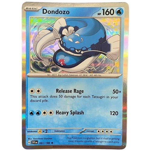 Dondozo Pokemon Card 061/198 HOLO RARE NM Near Mint Scarlet & Violet ...