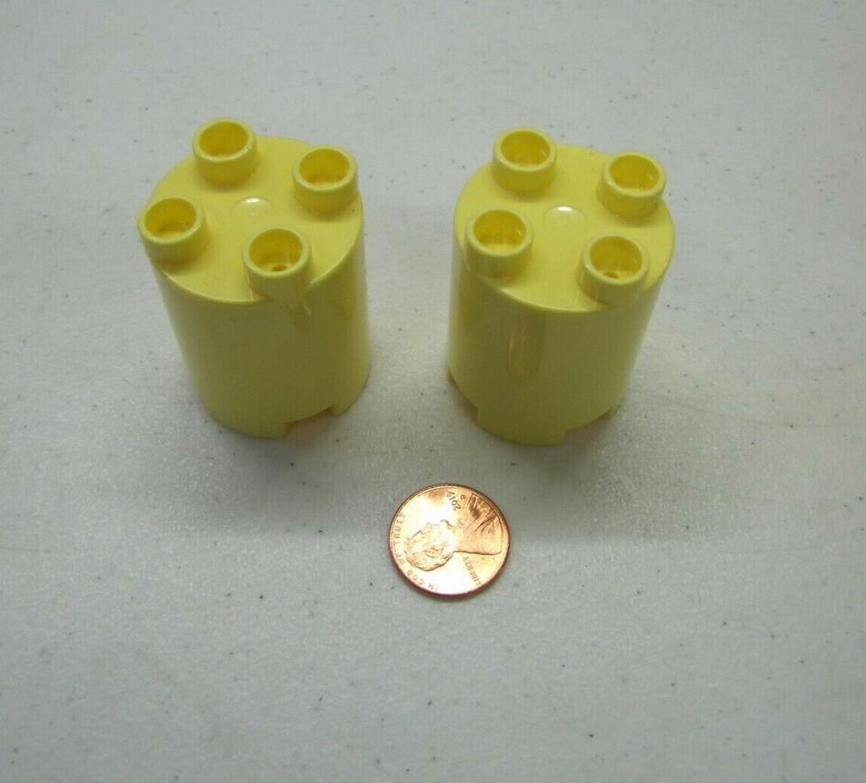 Lego Duplo 2 Light Yellow Cylinder Cylinders 2X2 Colors Building Blocks ...