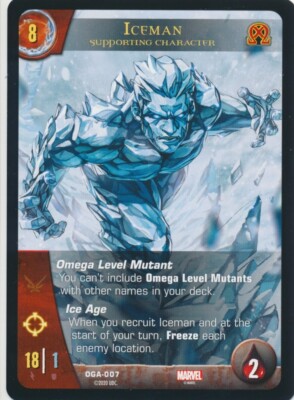 OGA-007 ICEMAN Upper Deck Marvel VS System OMEGA LEVEL THE OMEGAS X-MEN ...