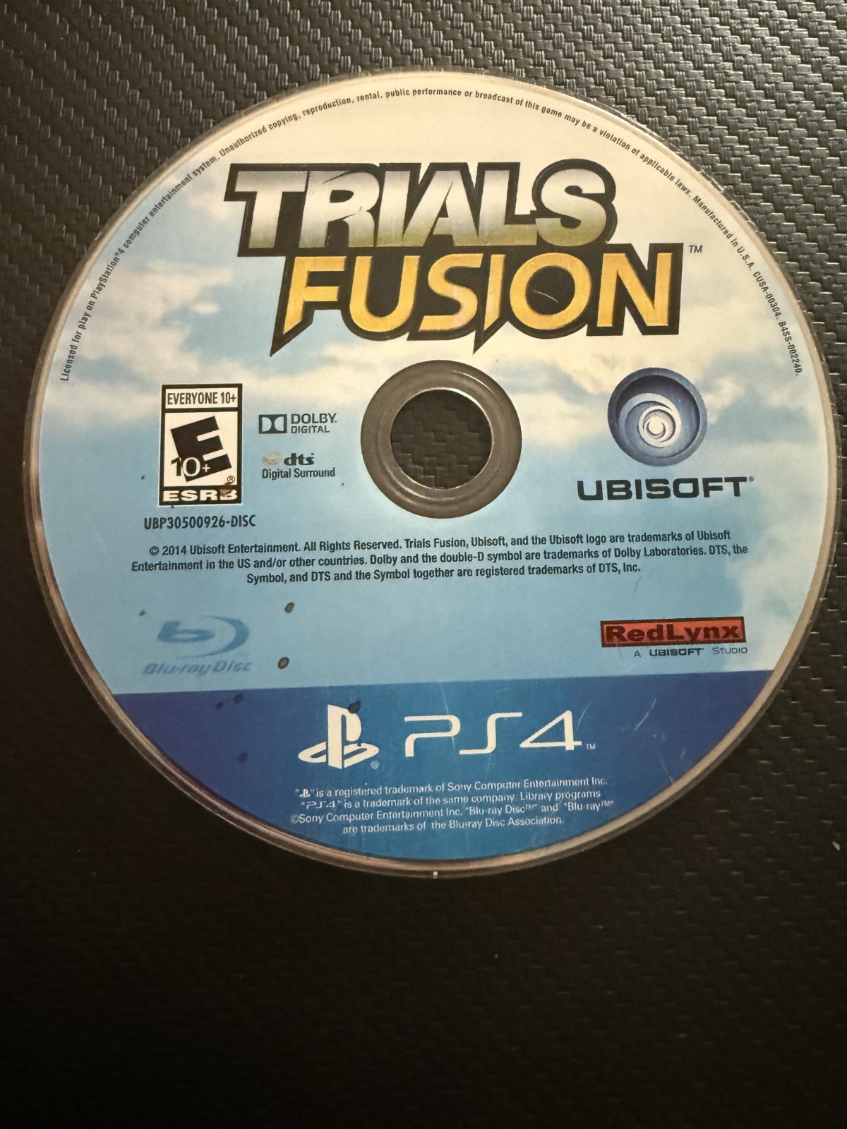 Trials Fusion (Playstation 4) DISC ONLY NO TRACKING (#1669) | eBay