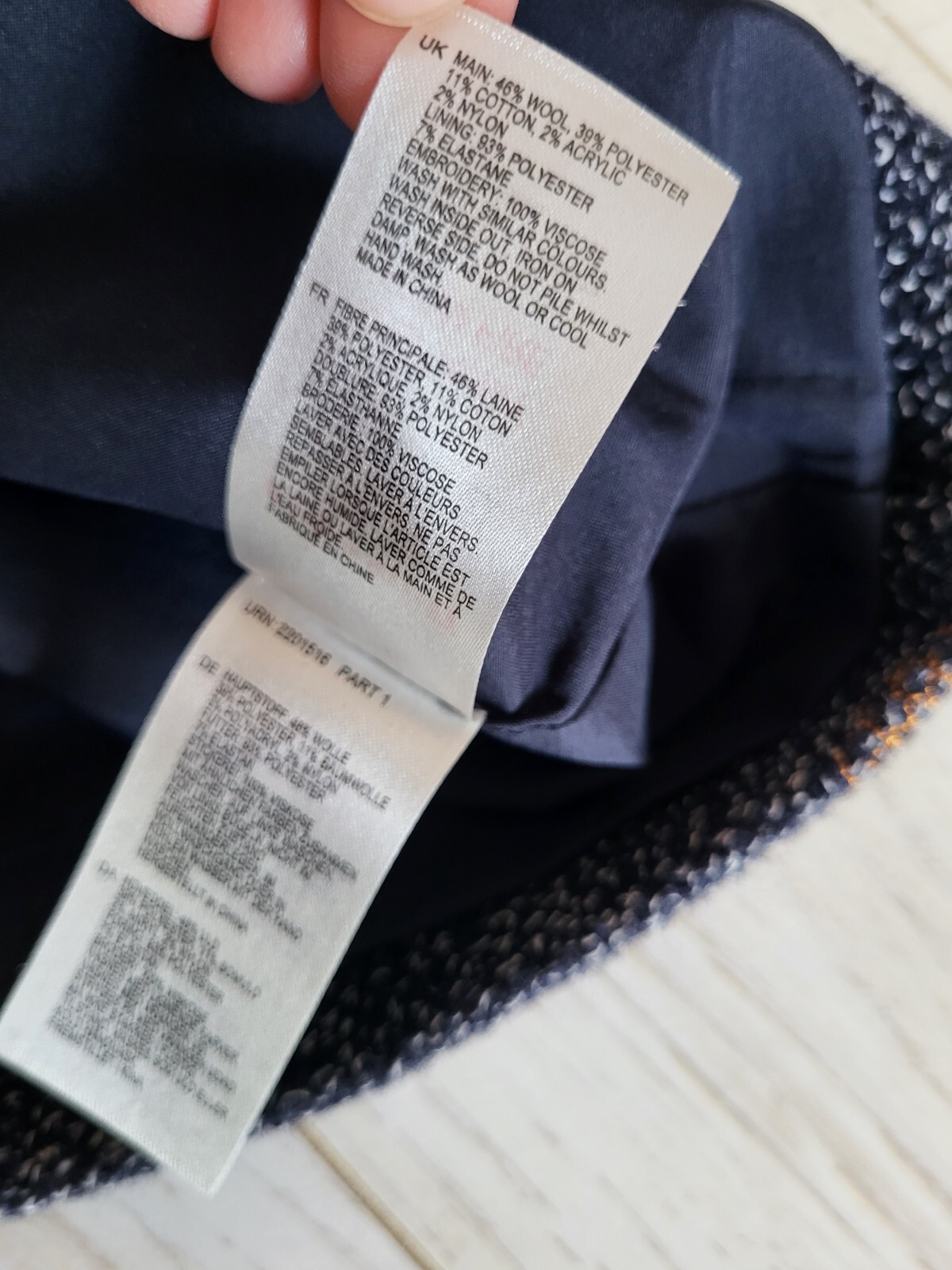 White Stuff Smart Casual Blue Spotty Mix Tweed Skirt … - Gem