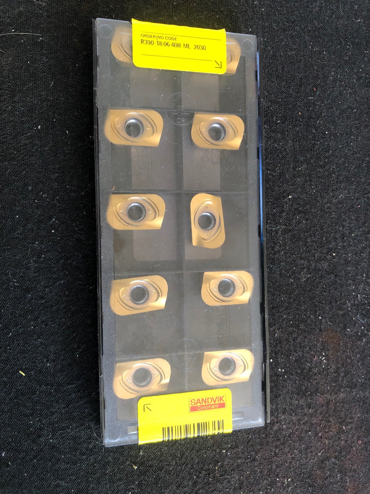 Qty. 10, SANDVIK R390-18 06 40H-ML 2030 Carbide Milling Inserts. iso P ...
