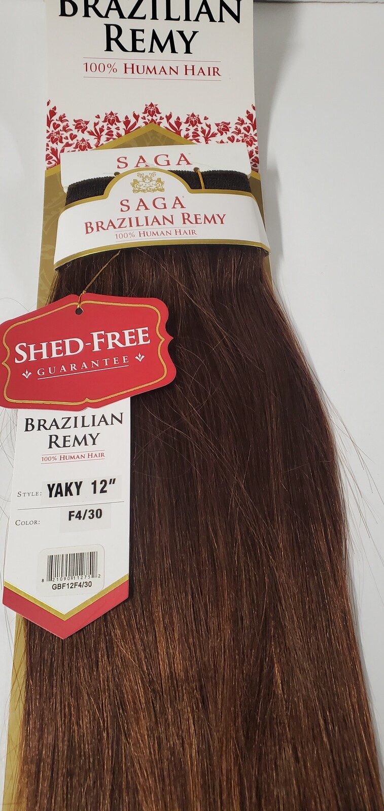 100% human hair weave; Saga Brazilian Remy Yaky; straight; weft; sew-in ...