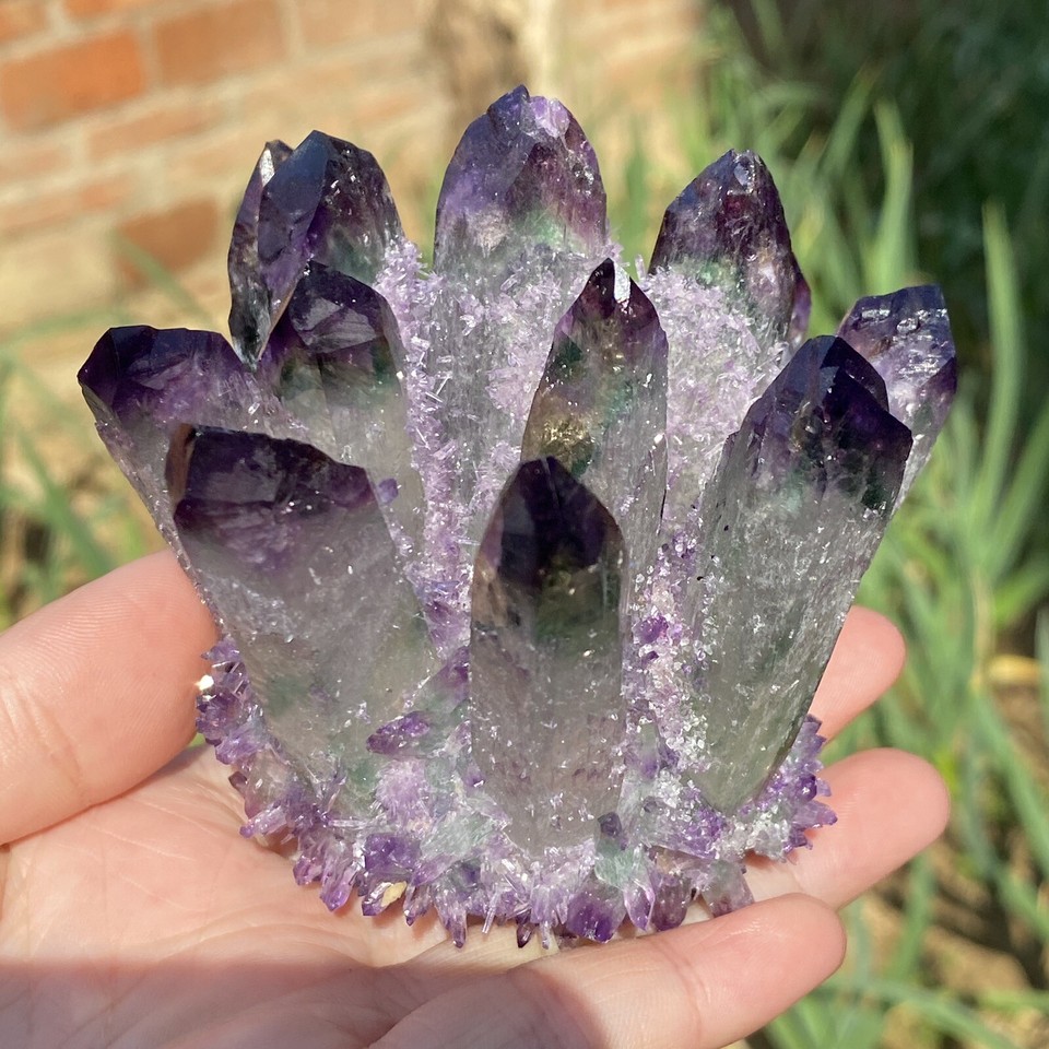 New Find Purple Phantom Quartz Crystal Cluster Mineral Specimen Healing ...