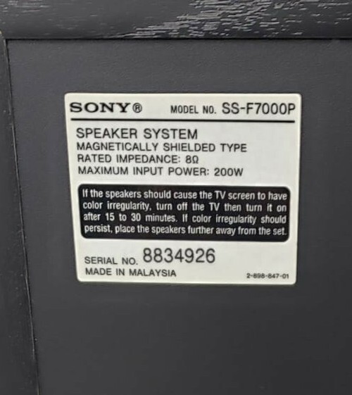 Sony SS-F7000P Tallboy Speaker System | eBay