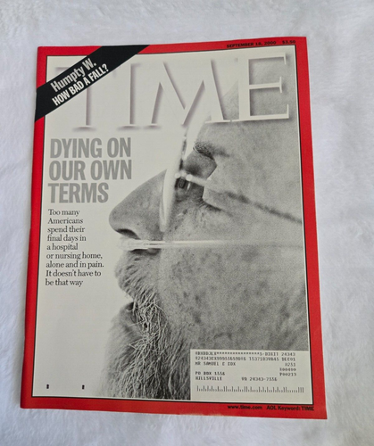 TIME Magazine September 18, 2000 Dying on our own Terms | eBay