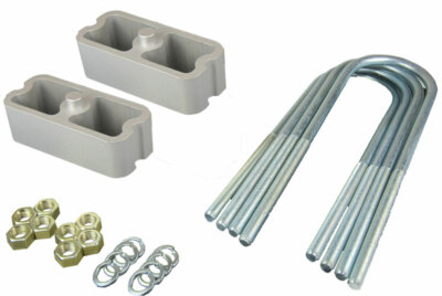 Universal Lowering Block Kit, 2" wide Leaf Springs, 1" Drop | eBay