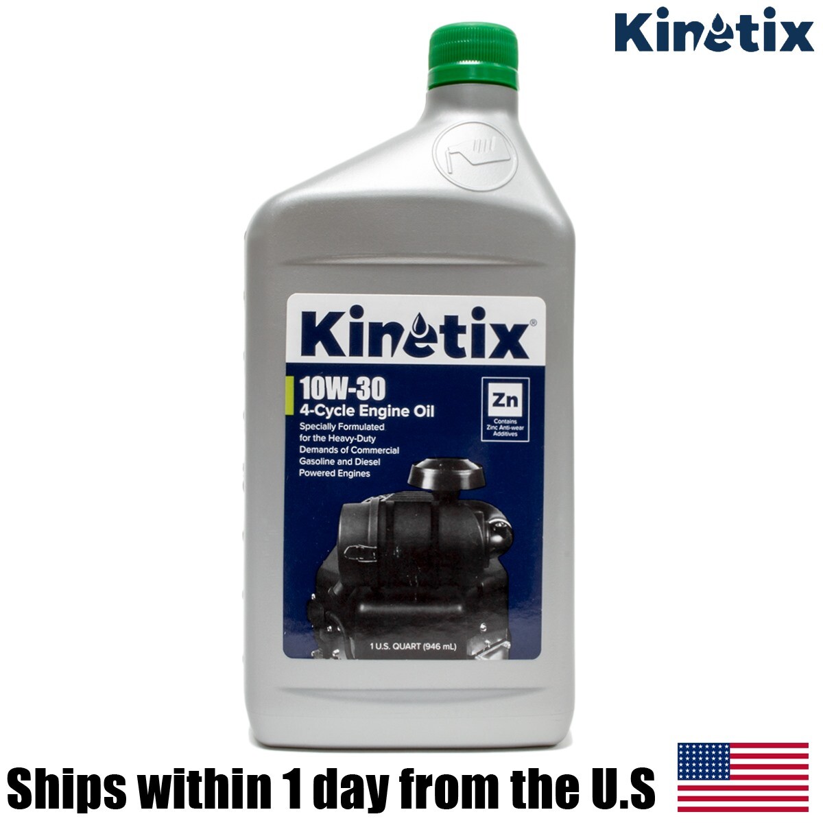 6PK Quart Kinetix High Performance Small Engine 10W-30 Oil 80001 4 ...