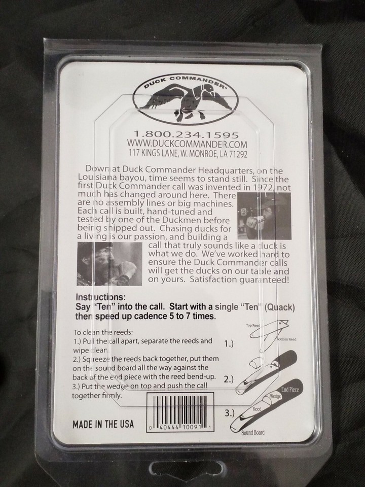 New Duck Dynasty Hunting Commander Camo Max Versatile Hen Mallard Call ...