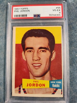 1957 Topps Basketball #55 Phil Jordon Knicks PSA 4 VG-EX LOOK! SV | eBay