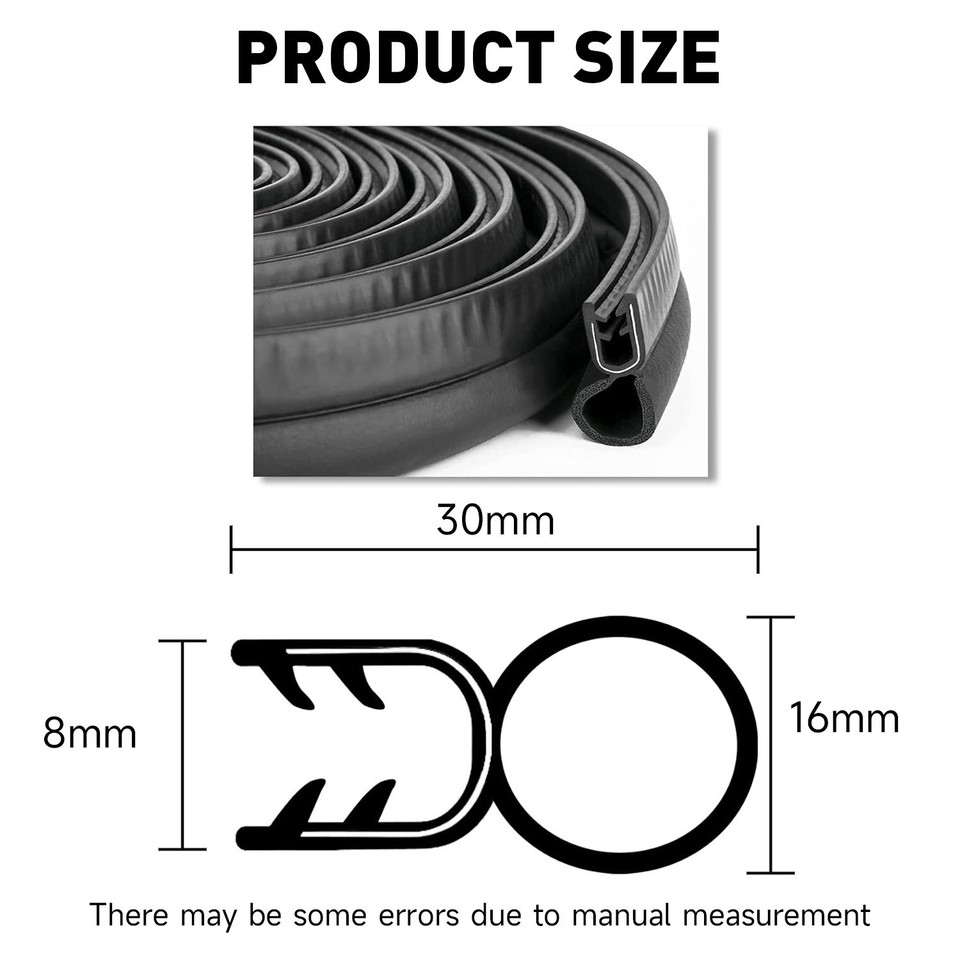 Universal Car Door Rubber Seal Strip,Trim Seal Vertical Bulb For RV ...
