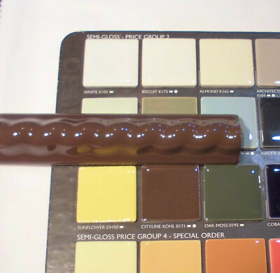 1 Pc. *Dark Brown - Cityline* Ceramic Sizzle Liner Rope Tile; 6" by ...