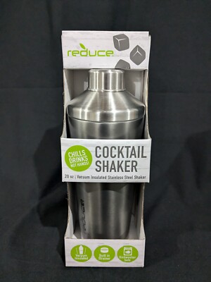 NEW Reduce Stainless Steel Insulated Cocktail Shaker Built-In Strainer ...