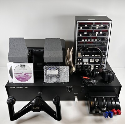 Elite Pro Panel Flight Simulator with Communications Cluster & Rudder ...