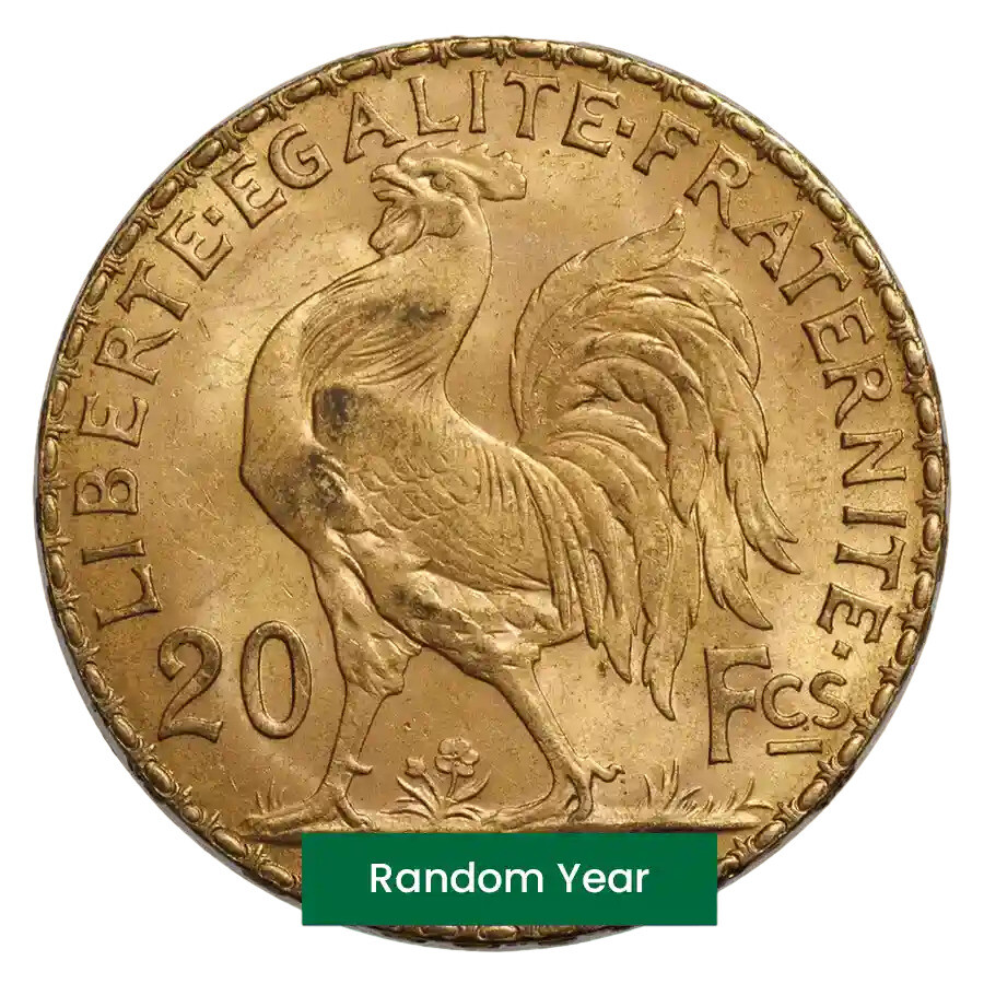 French Gold 20 Francs Rooster Coin Avg Circ - Random Year - eBay | eBay