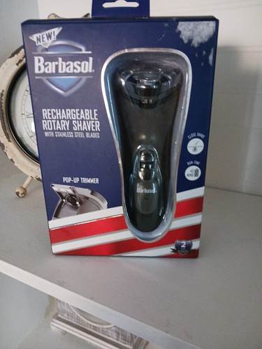 Barbasol Rechargeable Rotary Shaver Razor Electric Stainless Pop Up ...