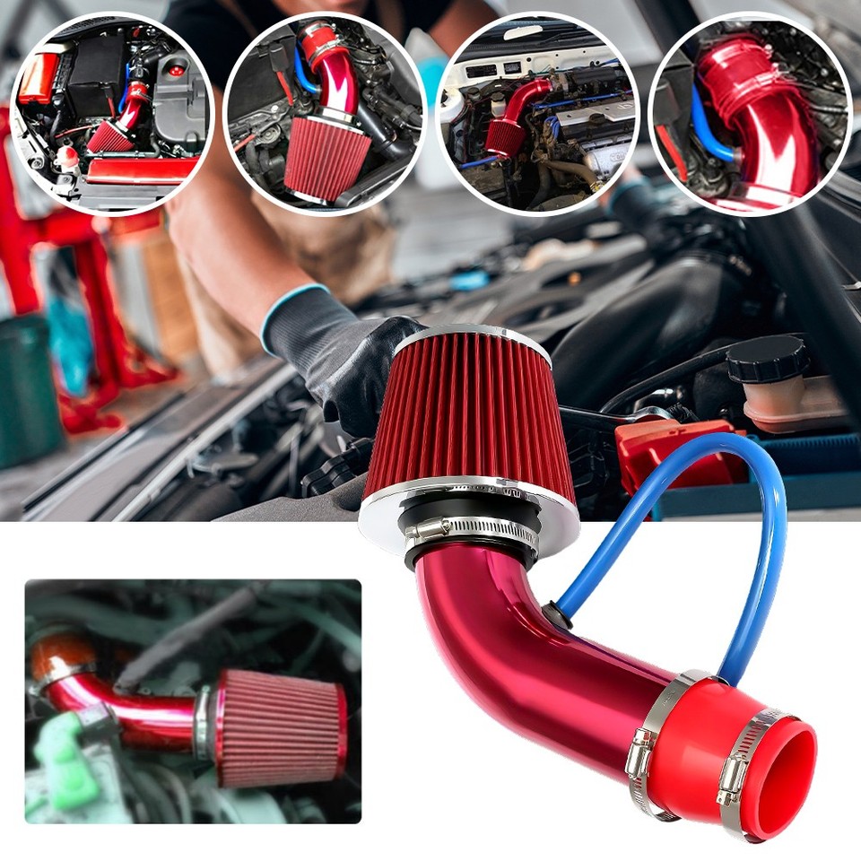 Cold Air Intake Filter Induction Kit Pipe Power Flow Hose System Car ...