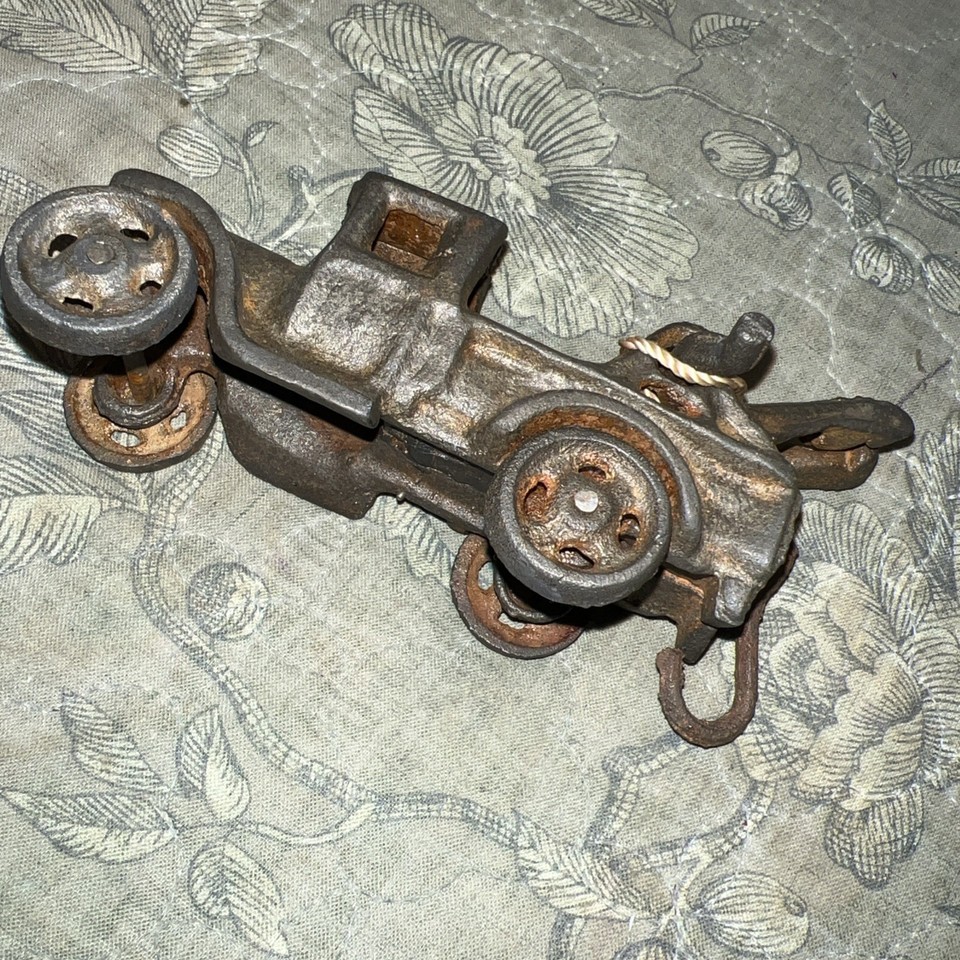 Vintage Cast Iron WRECKER TOW TRUCK Working Crank Wench 5.5" black | eBay