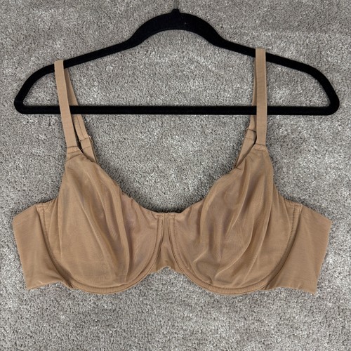 Skims Bra 42D Sheer Unlined Full Coverage Nude Neutral Minimalist ...