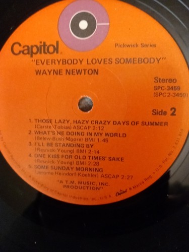 Wayne Newton - Everybody Loves Somebody (SPC-3459) | eBay