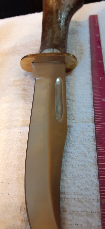 DEER ANTLER KNIFE Hand Made Stag Grip-MADE IN MY SHOP-USA-HUNTING ...