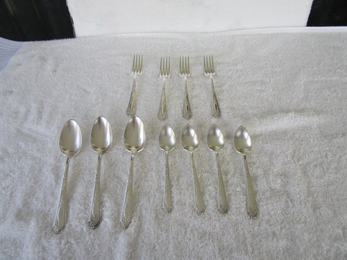 11 PIECE SET ~VINTAGE 1835 R WALLACE SILVERPLATED FLATWARE~PAT. 1925 | eBay